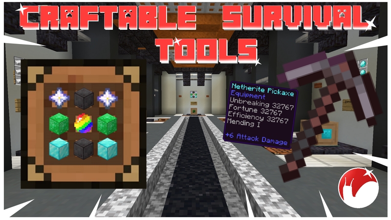 Craftable Survival Tools in Minecraft Marketplace | Minecraft